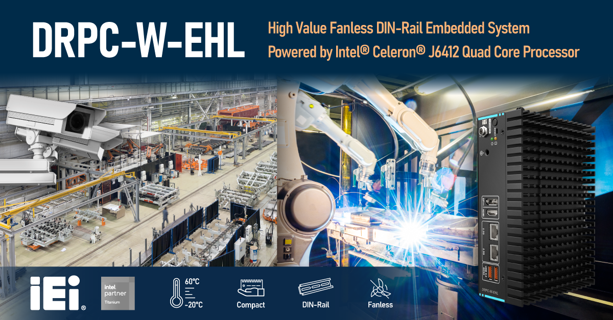 DRPC-W-EHL Fanless Din-rail Embedded System